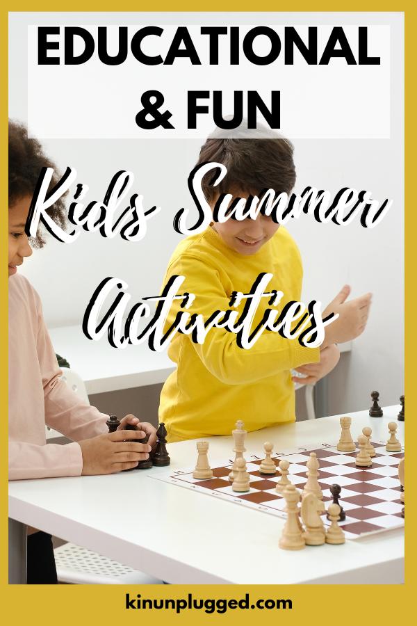 13 Budget Summer activities for kids at home - Kin Unplugged